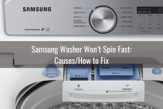 Samsung Front Load Washer Won T Spin Or Drain