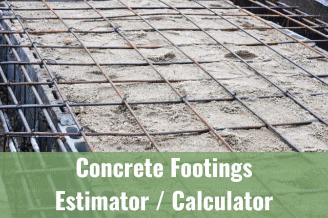 Concrete Footings Estimator / Calculator - Ready To DIY